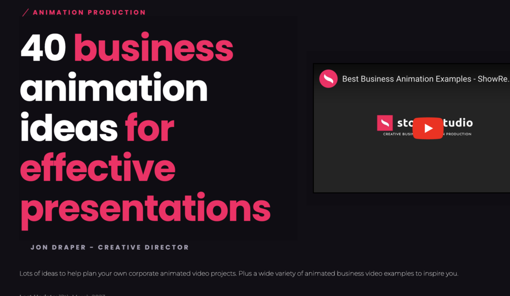 40 Business Animation Ideas For Effective Presentations • Stormy Studio